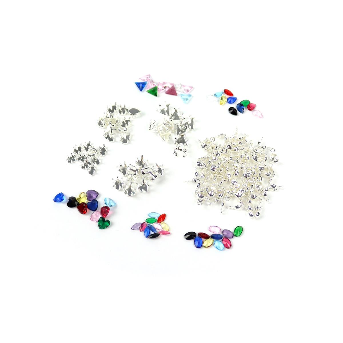 Beginners Claw Setting Starter Kit; 3 x 10pcs Silver Plated Base Metal ...