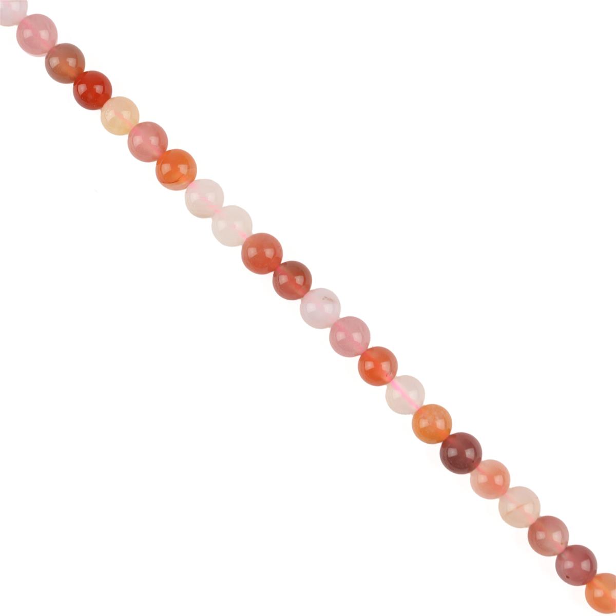 100cts African Red Agate Plain Rounds Approx 6mm, 38cm Strand ...