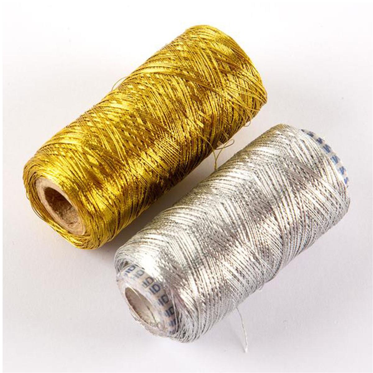 Gold and Silver embroidery Thread, Basic Range for hand sewing ...
