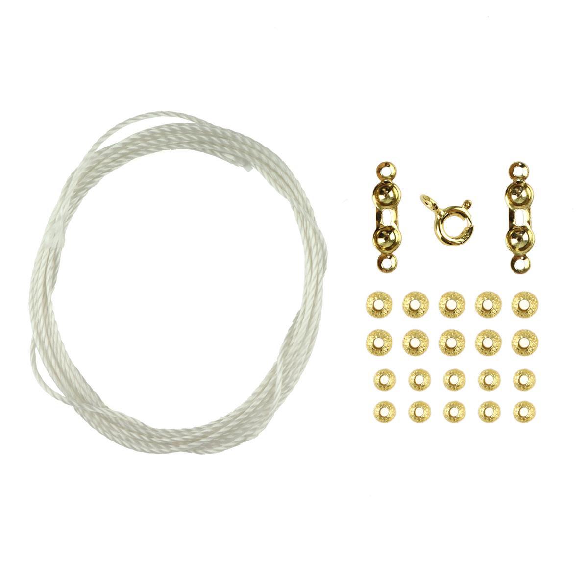 Gold Plated 925 Sterling Silver Findings Pack with Stardust Spacer ...