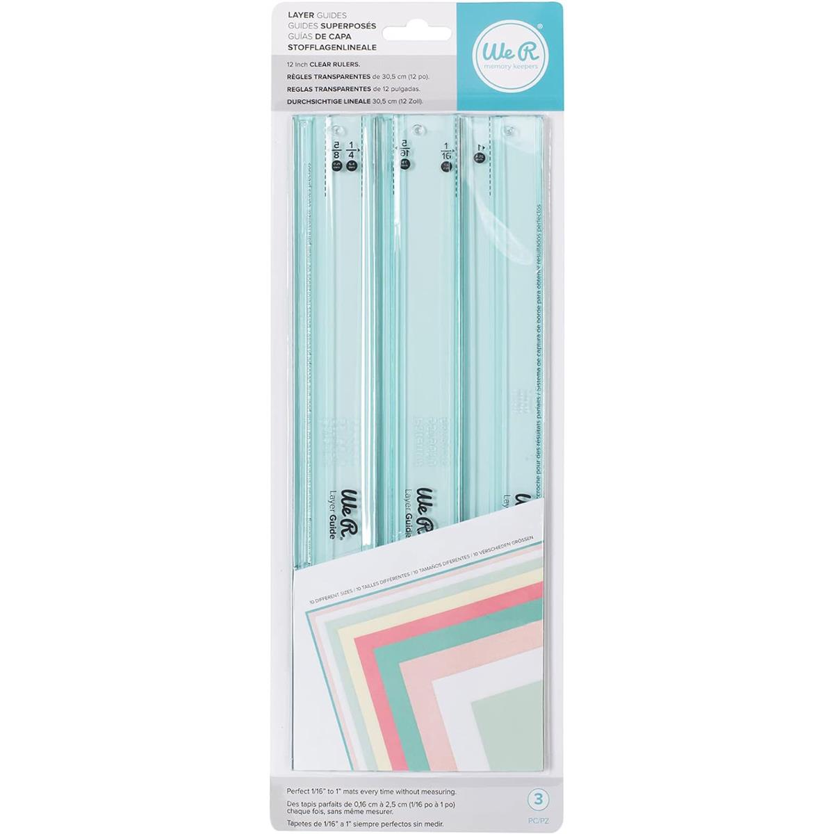 We R Makers - Layering Guides, 12 Clear Rulers, 10 Sizes in Total ...