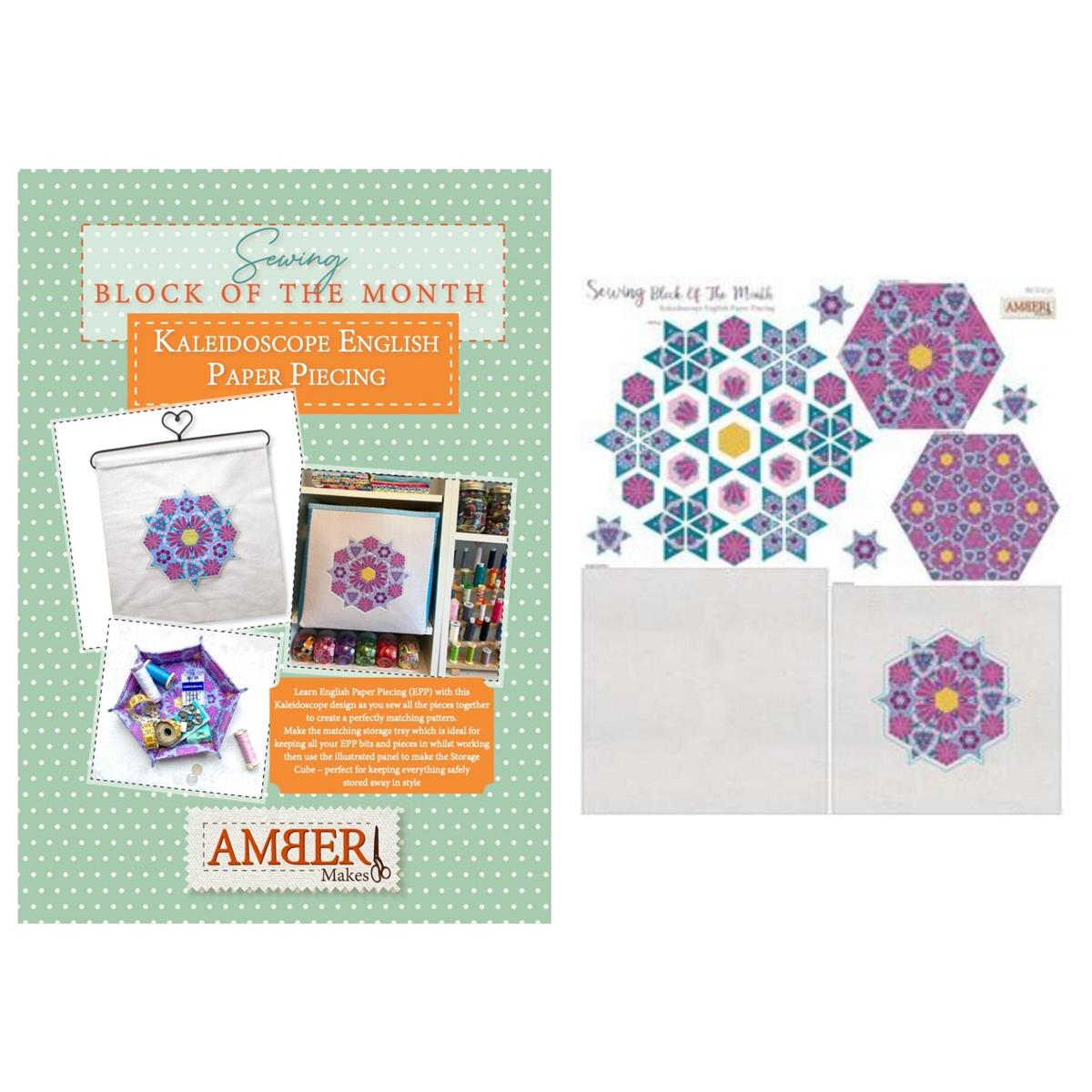 Amber Makes Sewing Block of the Month – EPP Kaleidoscope - Panel ...