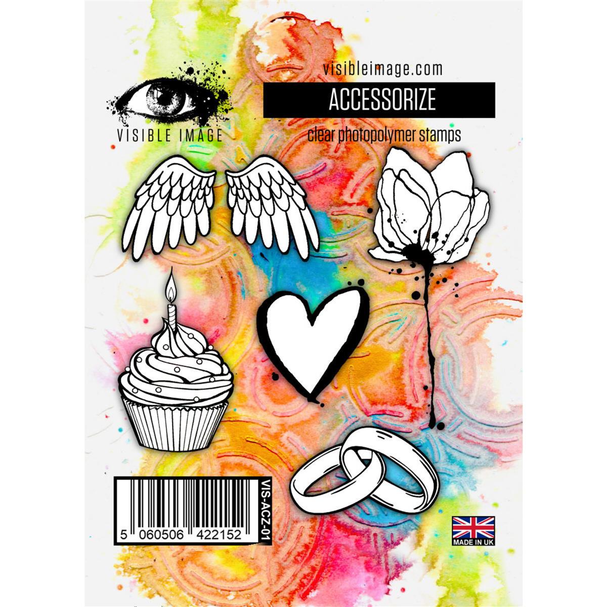 Visible Image Accessorize 3 in x 4 in Clear Stamp Set | HobbyMaker