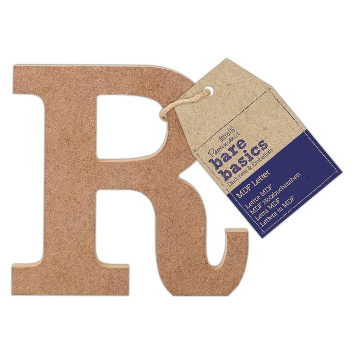 MDF Letter (1pc) - Bare Basics - R | HobbyMaker