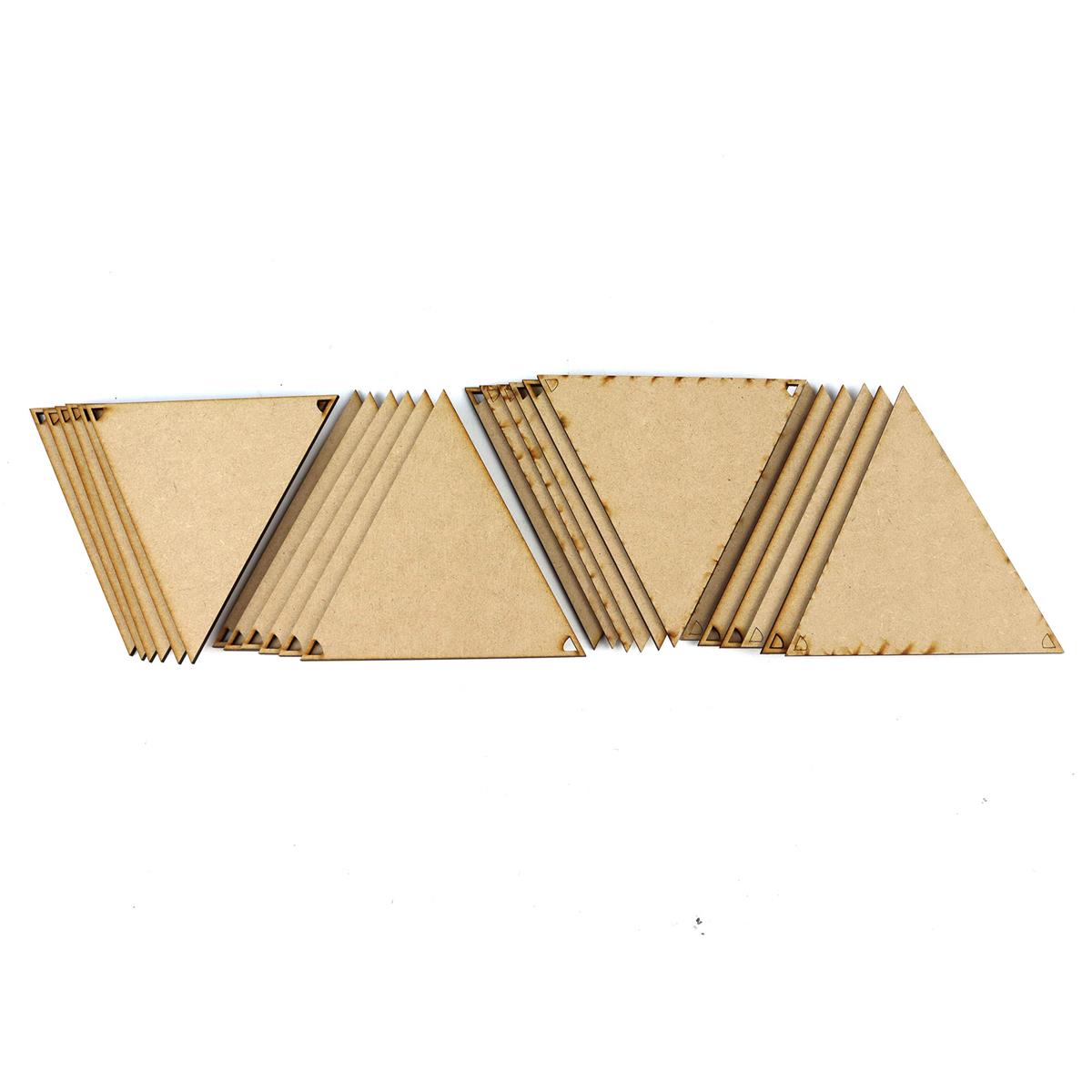 Plain MDF Bunting Triangle, pack of 24 | HobbyMaker