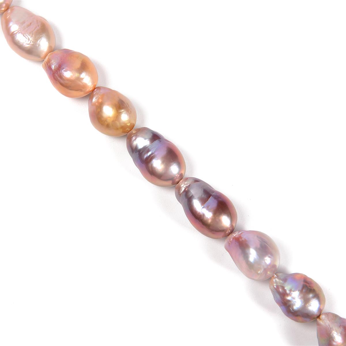 Multicolour Fireball Baroque Pearls Approx 10x13mm, 38cm Strand ...