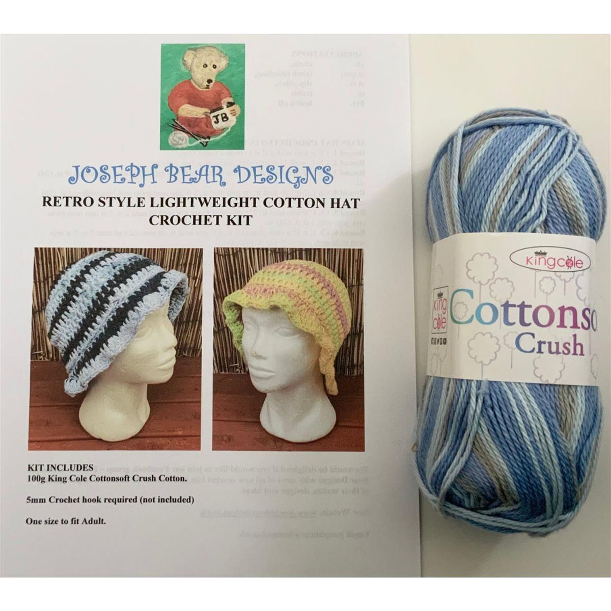 Joseph Bear Designs Retro Style Lightweight Cotton Waves Hat Kit ...