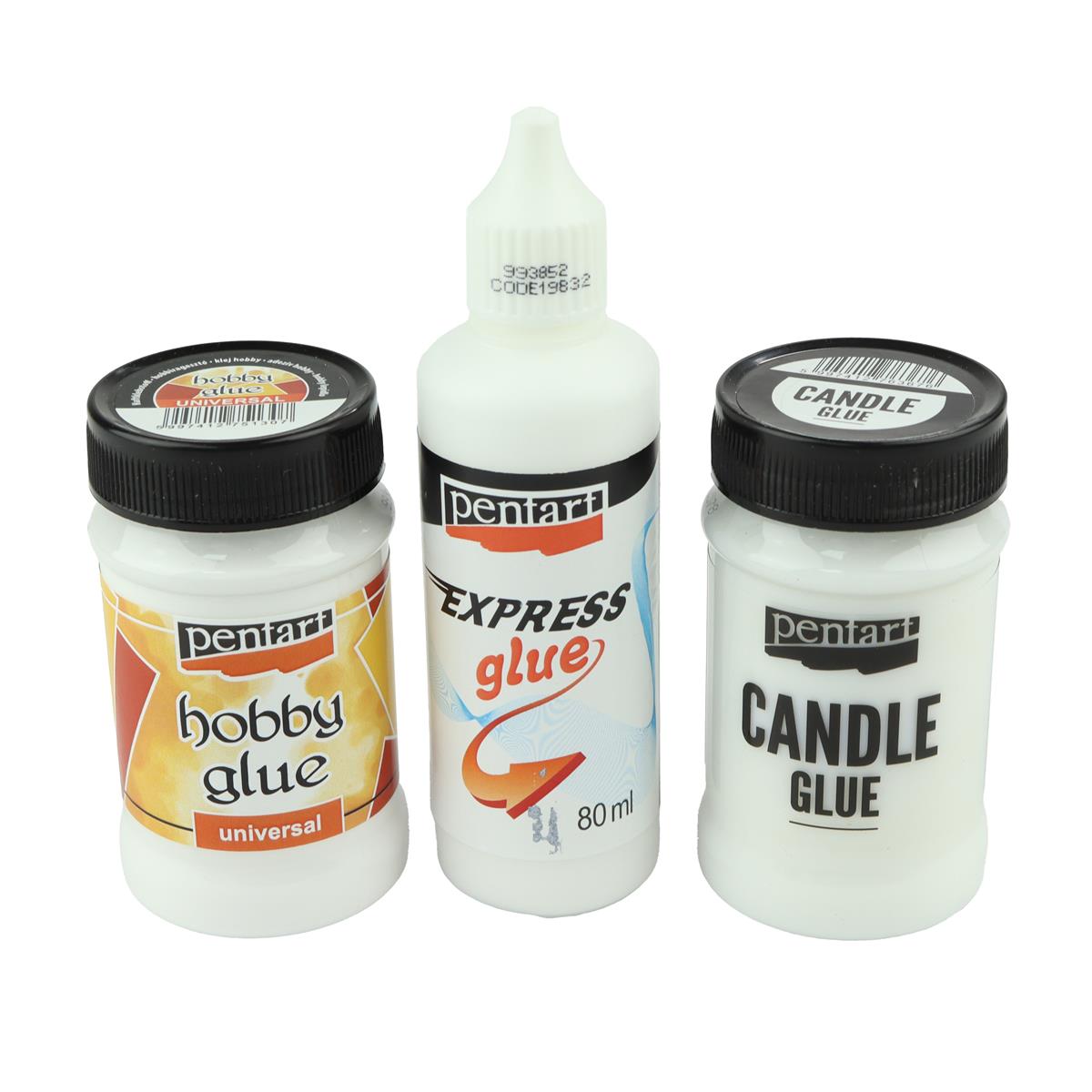Pentart Glue Set - Set of 3 - Candle Glue (100ml)/Hobby Glue (100ml ...