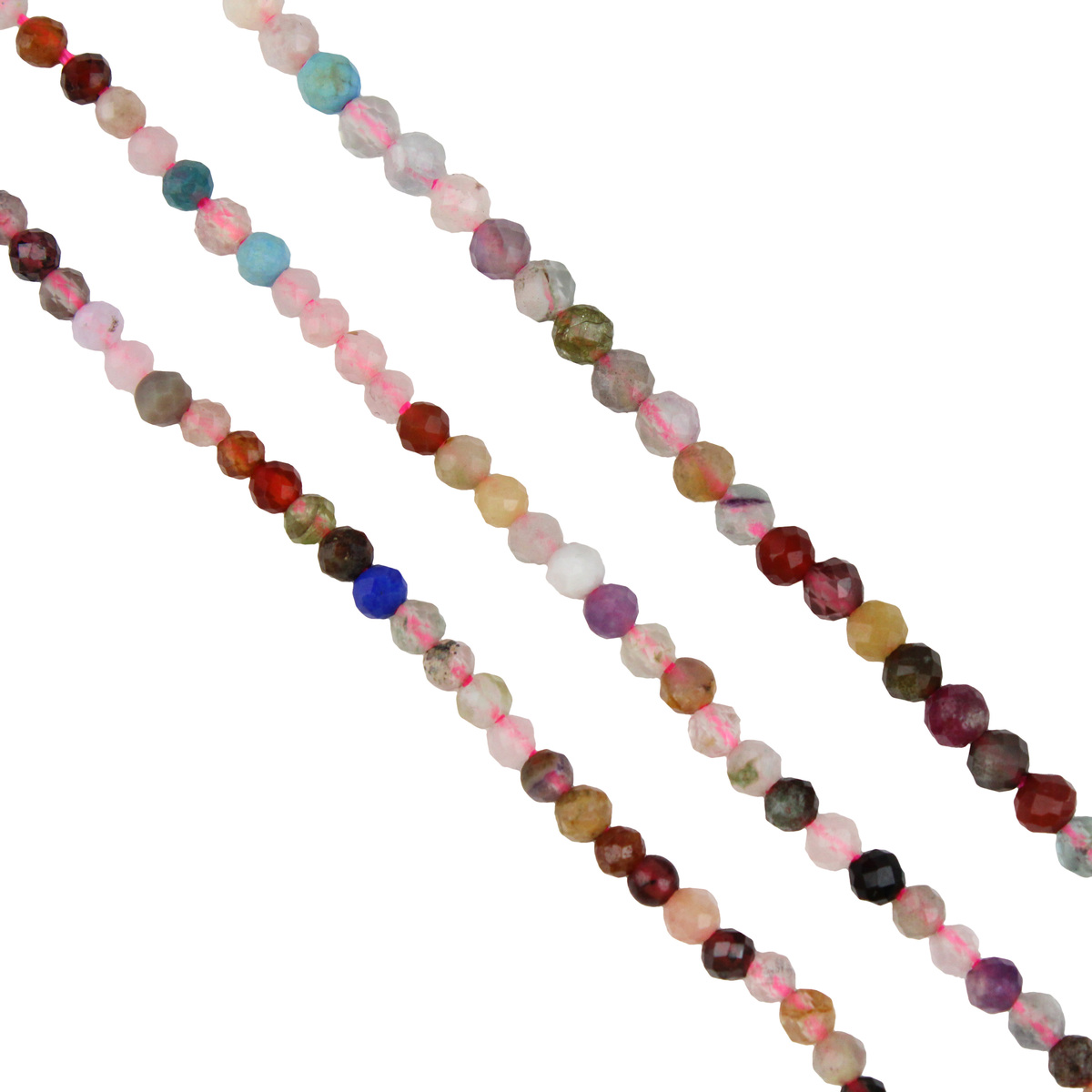 Liams Triple Strand Mega Deal 3x Multi-Gem Faceted Rounds | JewelleryMaker