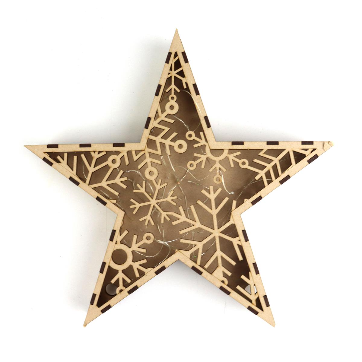 MDF Star Light, Self Assembly and Paint Star shaped Light, plus battery ...