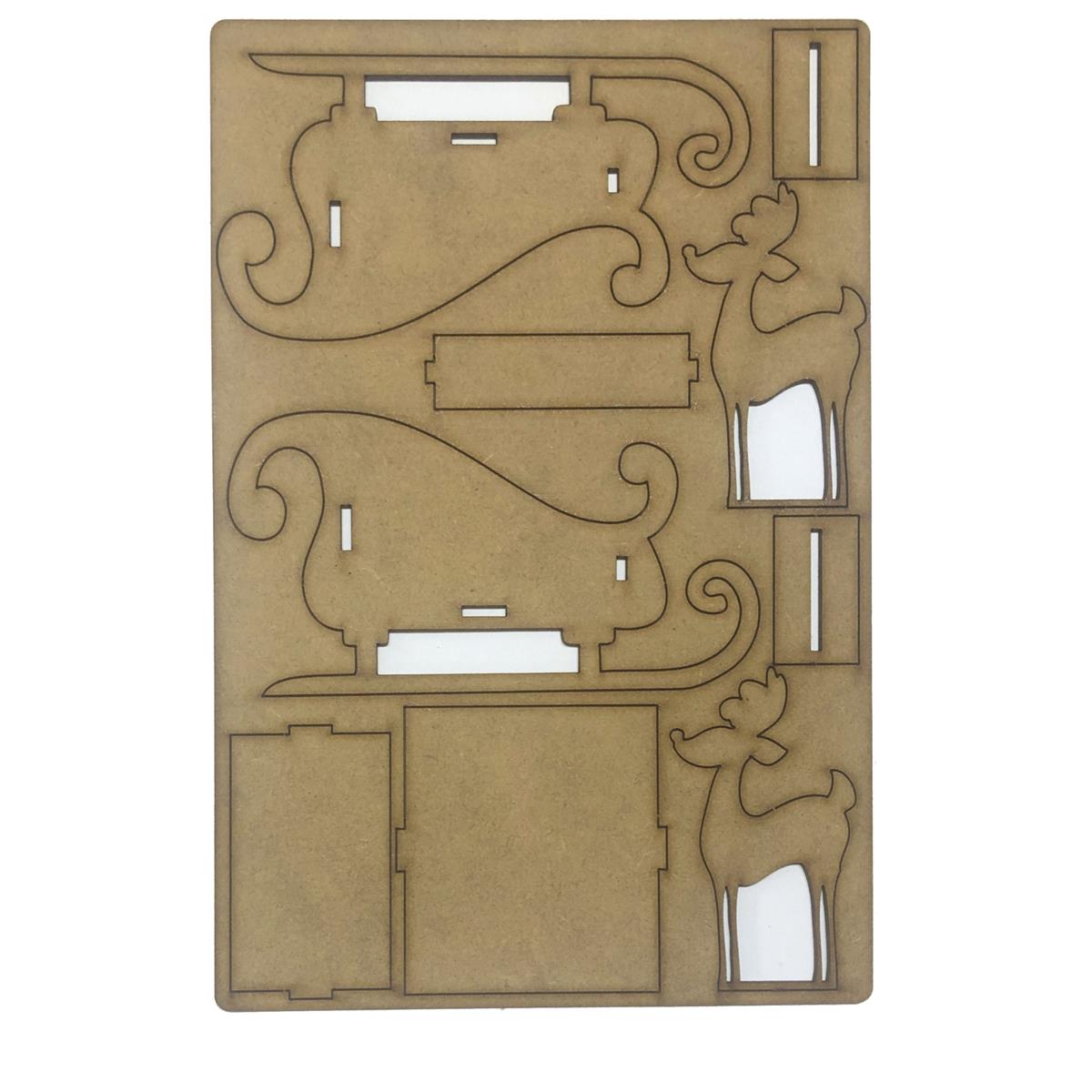 Dreamees- Mini Sleigh MDF Kit | HobbyMaker
