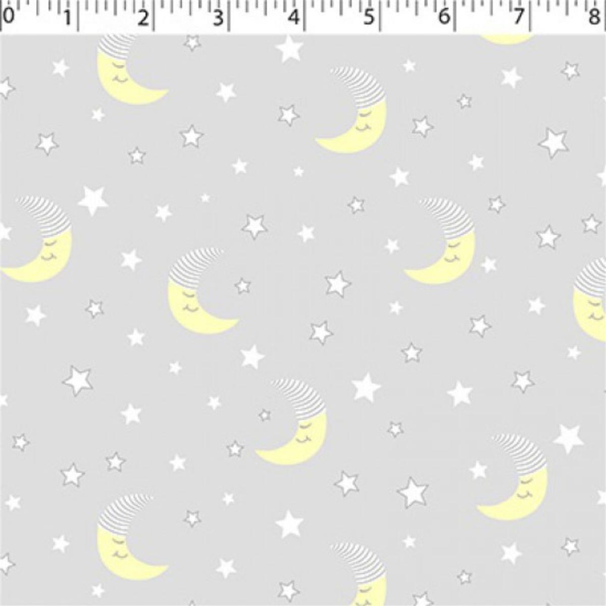Nursery Collection Night Sky Grey Flannel Fabric 0.5m | SewingStreet