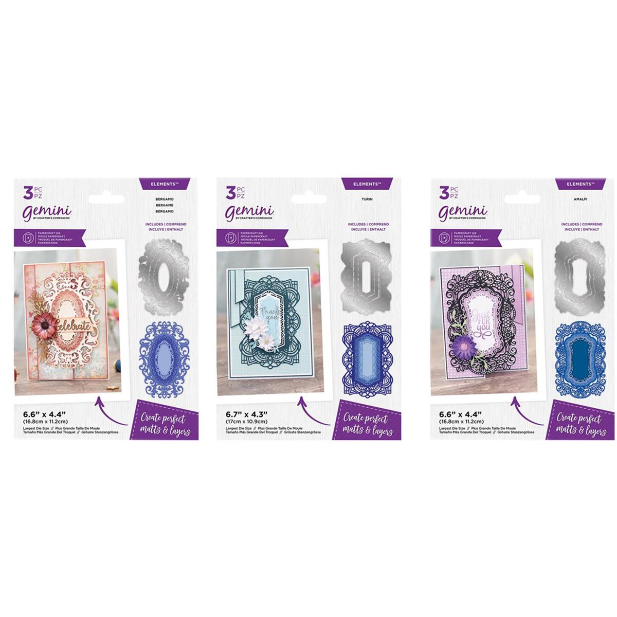 Gemini Decorative Nesting Die 9PC Complete Collection - Turin, Bergamo ...