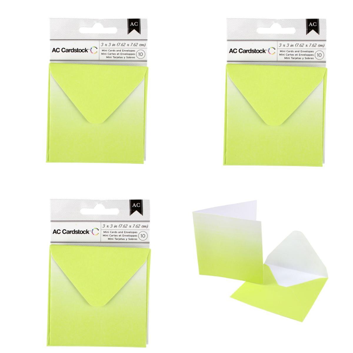 Liam's 30 before 30 Deal - 3x AC CARD 3 Mini Cards with Envelopes, Lime ...