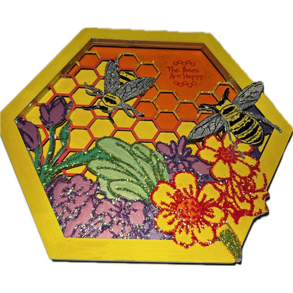 MDF Layered Bee Plaque | HobbyMaker