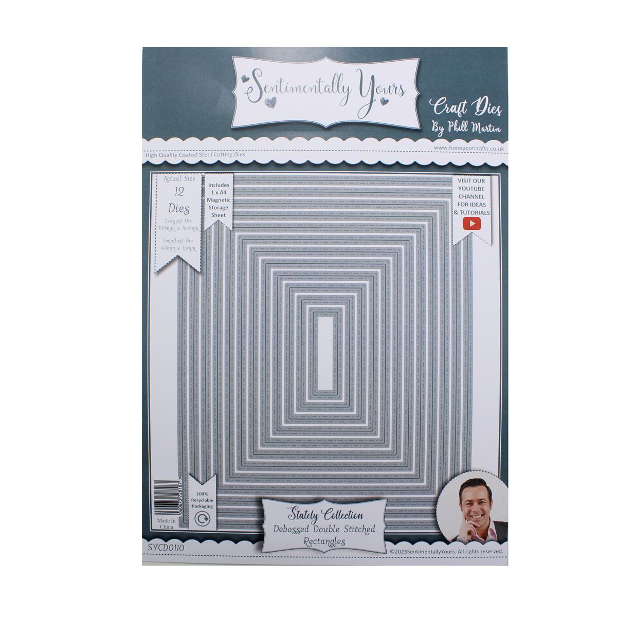 Sentimentally Yours Stately Die Collection - Debossed Double Stitched ...