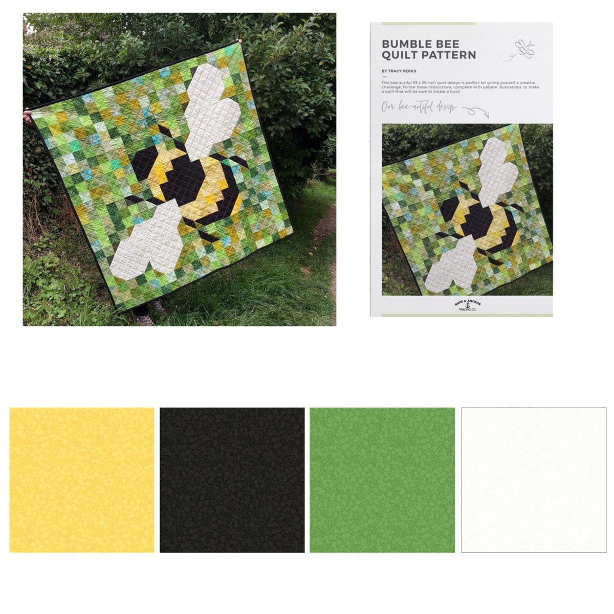 Rope & Anchor Liberty Bumble Bee Quilt Kit: Instructions & Fabric (3.5m ...