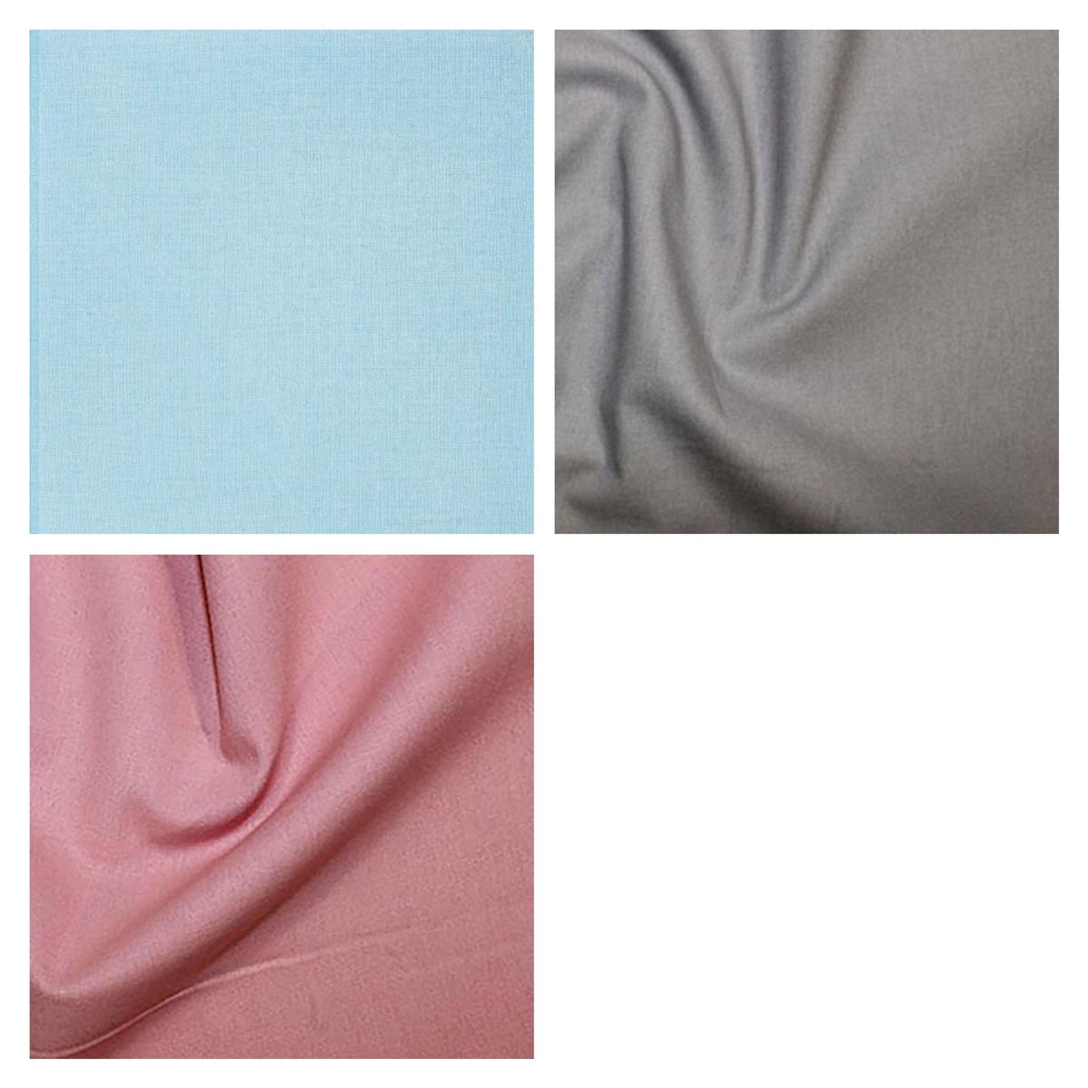 Blush, Elephant & Powder Blue Fabric Bundle (3m). Save £2 | SewingStreet