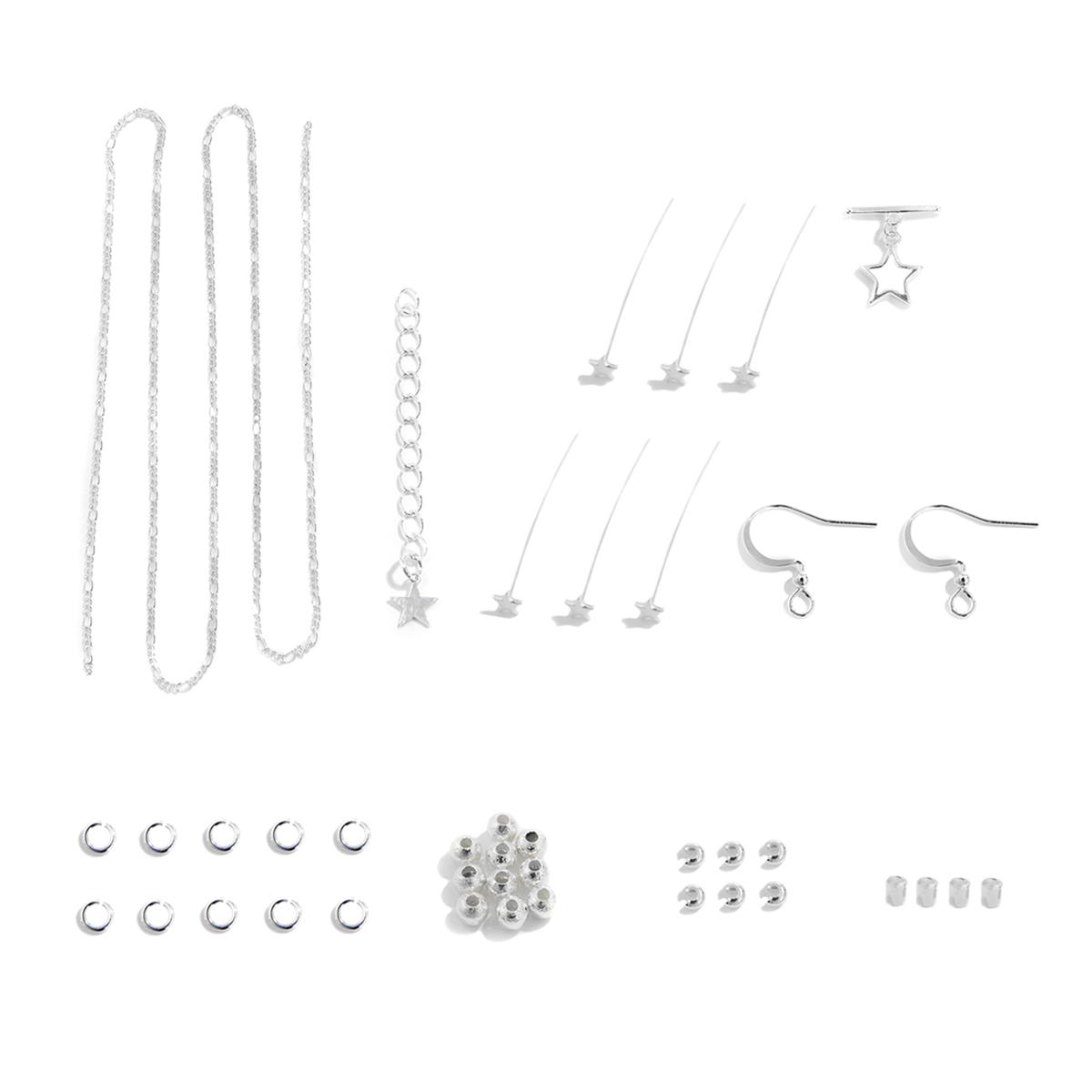 Silver Plated Base Metal Celestial Findings Pack, 40pcs | JewelleryMaker