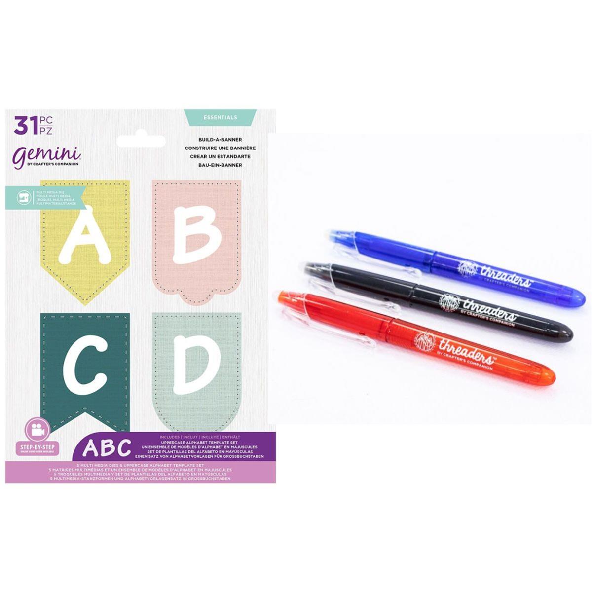 Gemini Multi Media Die Set & Templates - Build-A-Banner 31 Piece Set ...