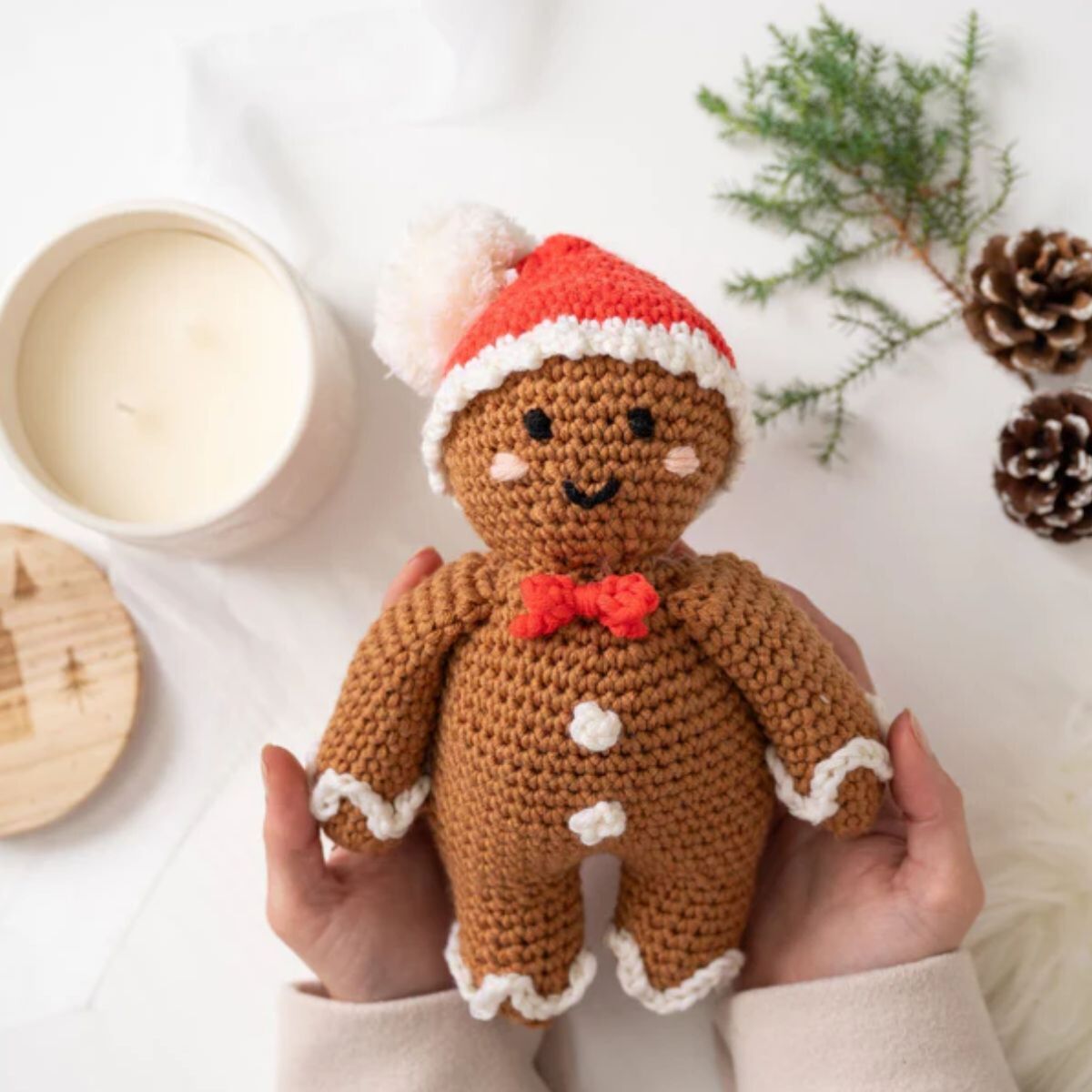 Wool Couture Gingerbread Man Crochet Kit with Free Crochet Hook ...