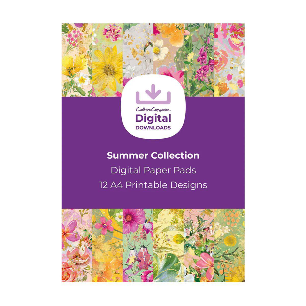Summer Collection - Digital Paper Pad - 12 Designs | HobbyMaker