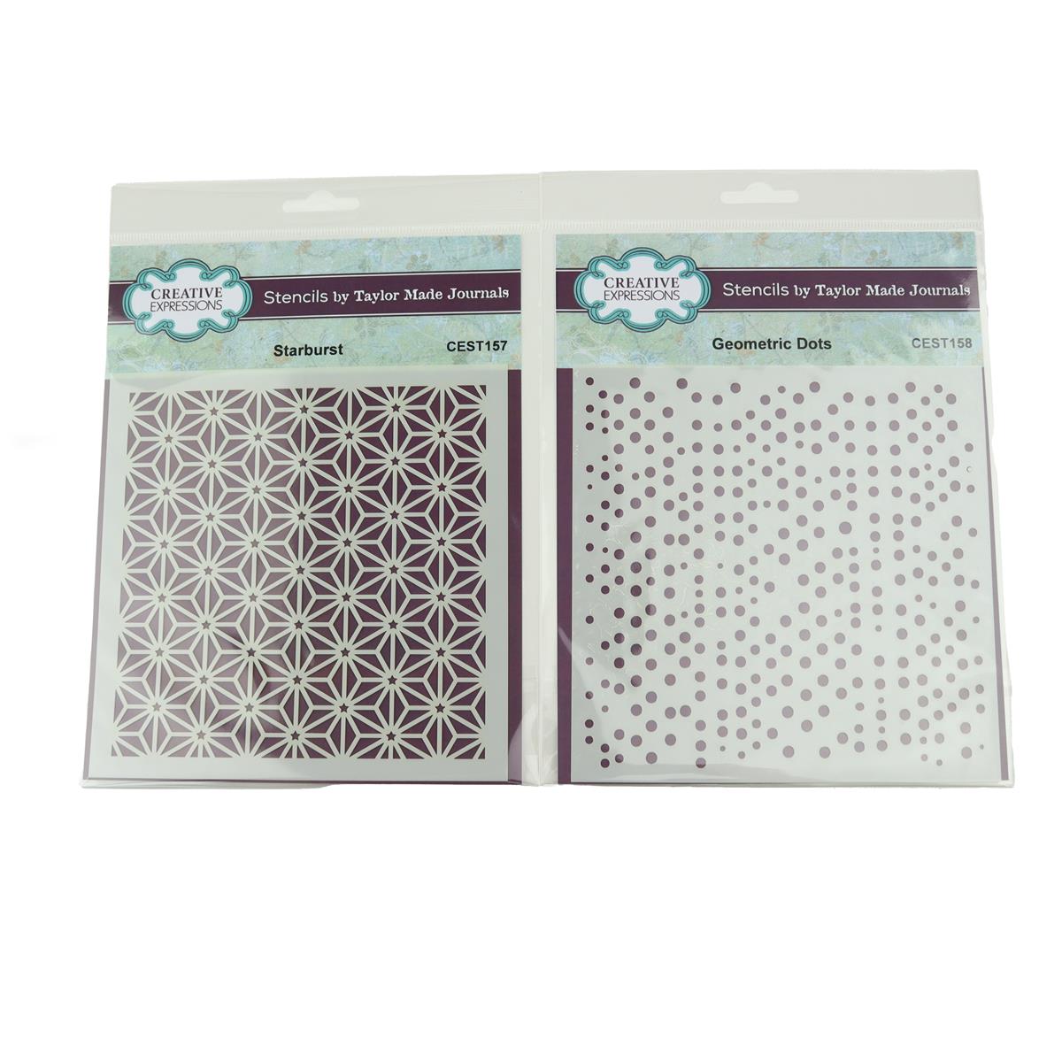 NEW Creative Expressions Taylor Made Journals Stencils - Set of 2 | HobbyMaker