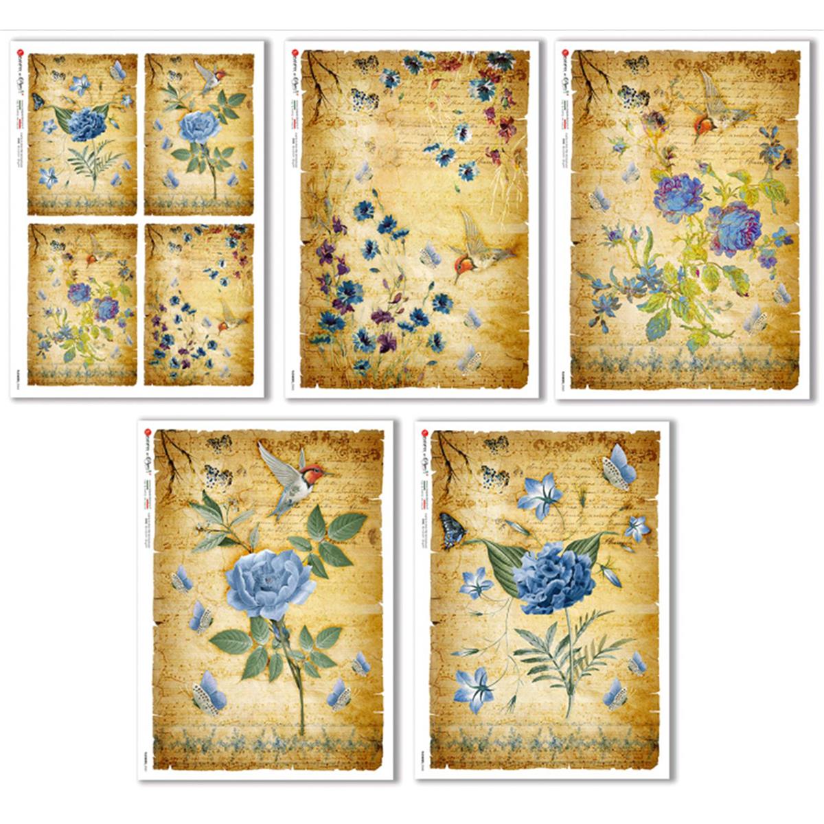 Paper Designs Rice Paper Collection - Vintage Flowers | HobbyMaker
