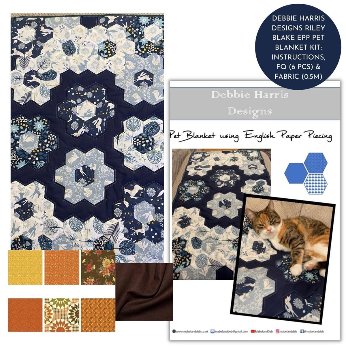 Debbie Harris Designs Riley Blake EPP Pet Blanket Kit: Instructions, FQ ...