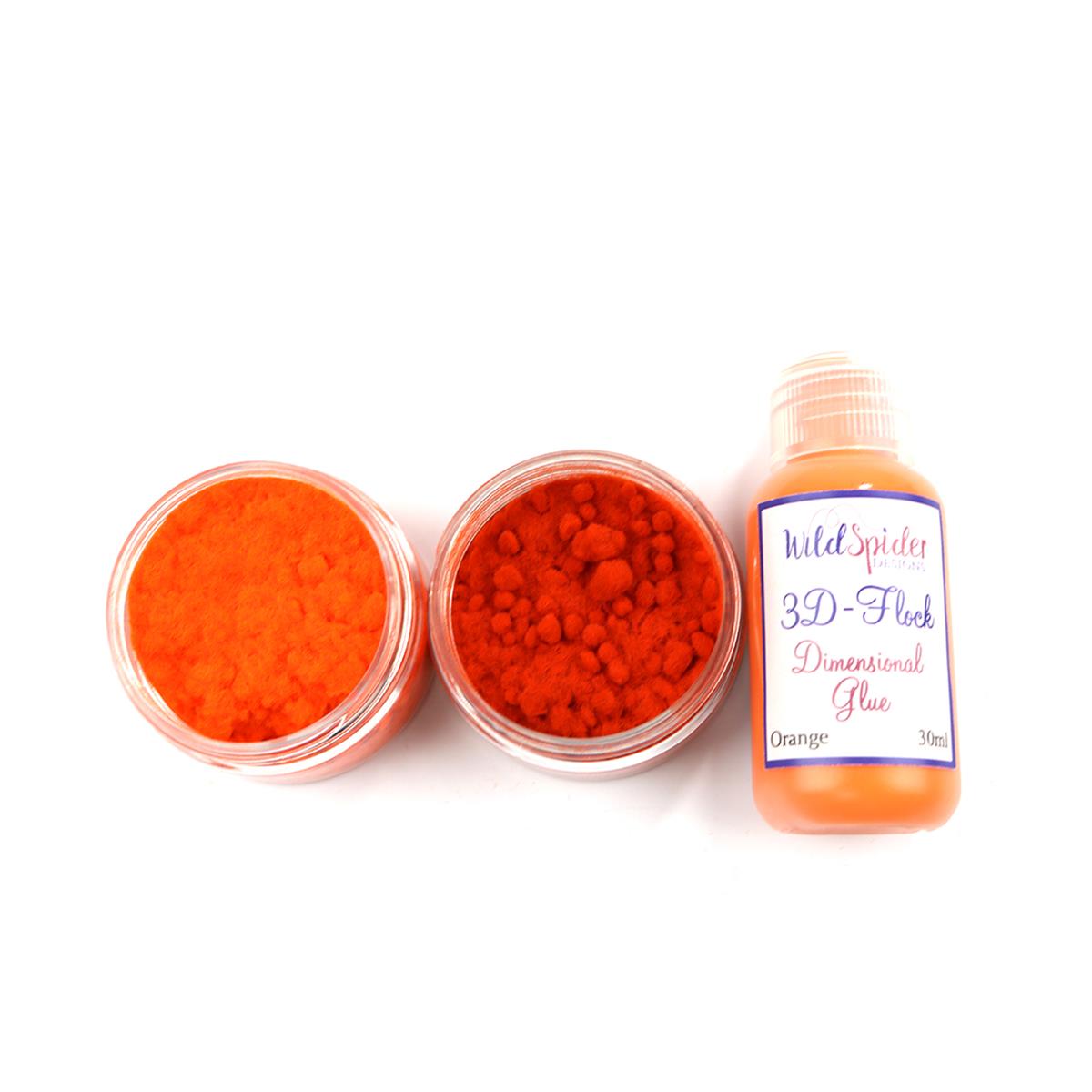 Wild Spider- 3D-Flock Dimensional Glue & Flock Orange Set | HobbyMaker