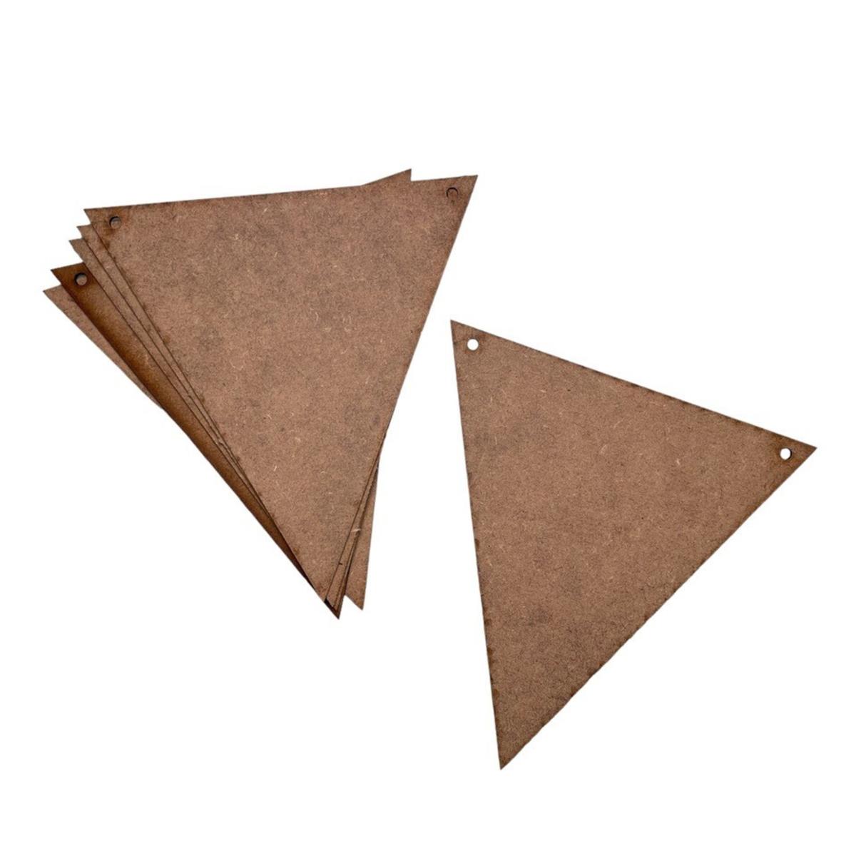 Mini MDF Bunting - Triangle pack of 6 | HobbyMaker