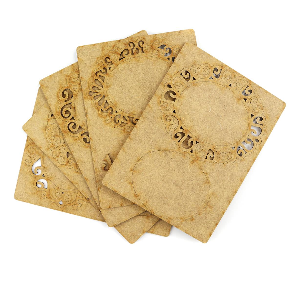 That's Crafty! Surfaces MDF Oval Frames - Set of 5 | HobbyMaker