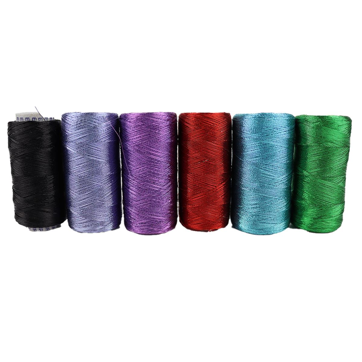 6x Coloured Sari Threads | HobbyMaker