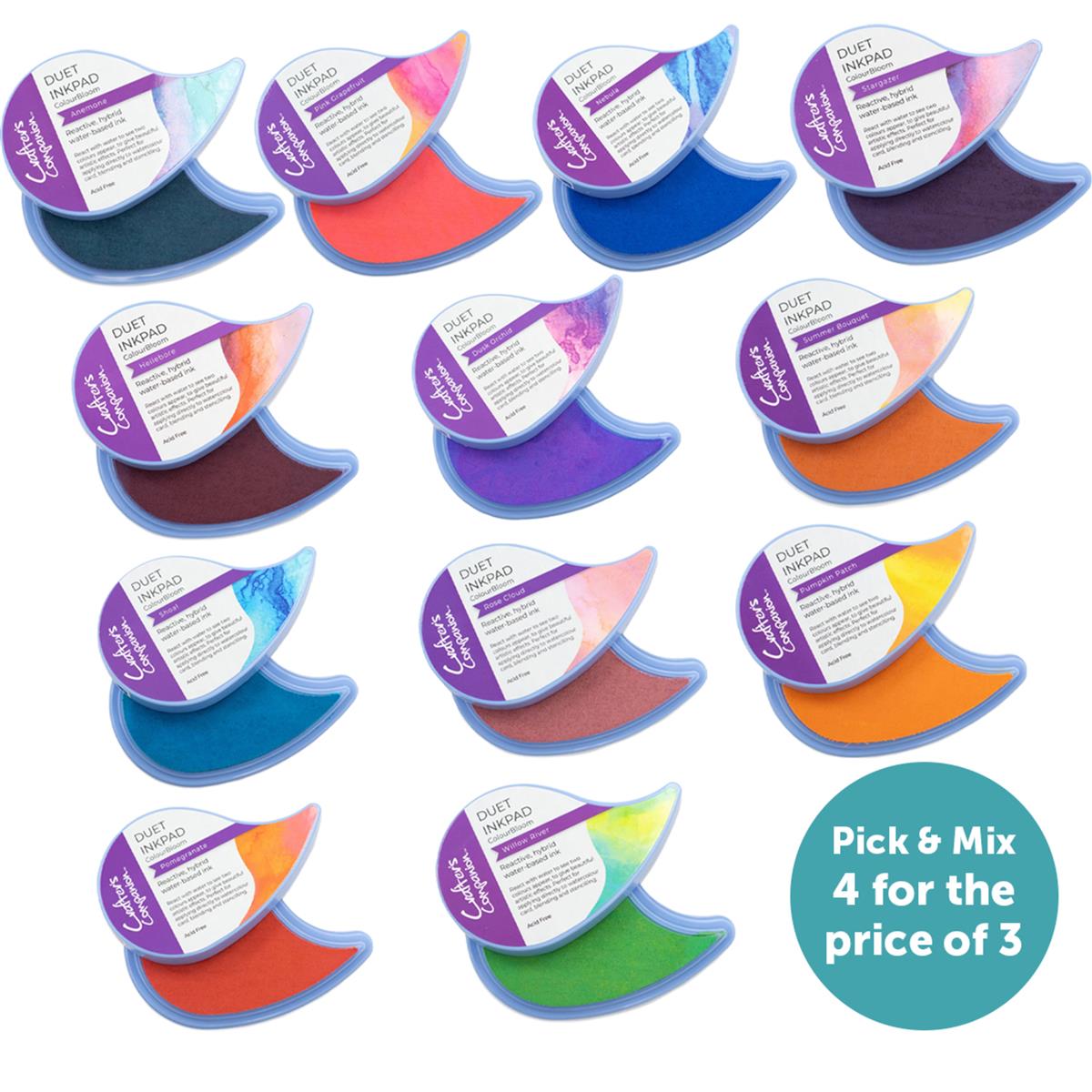 Crafter's Companion Duet ColourBloom Inkpad - 4 For The Price of 3 ...