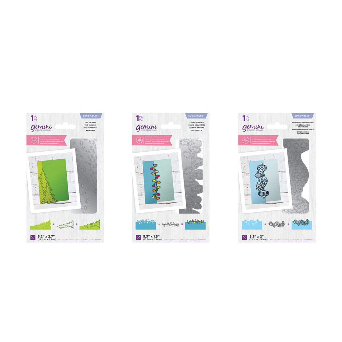 Gemini 3 Piece Double-Sided Layerable Edgeable Christmas Dies: Trio of ...