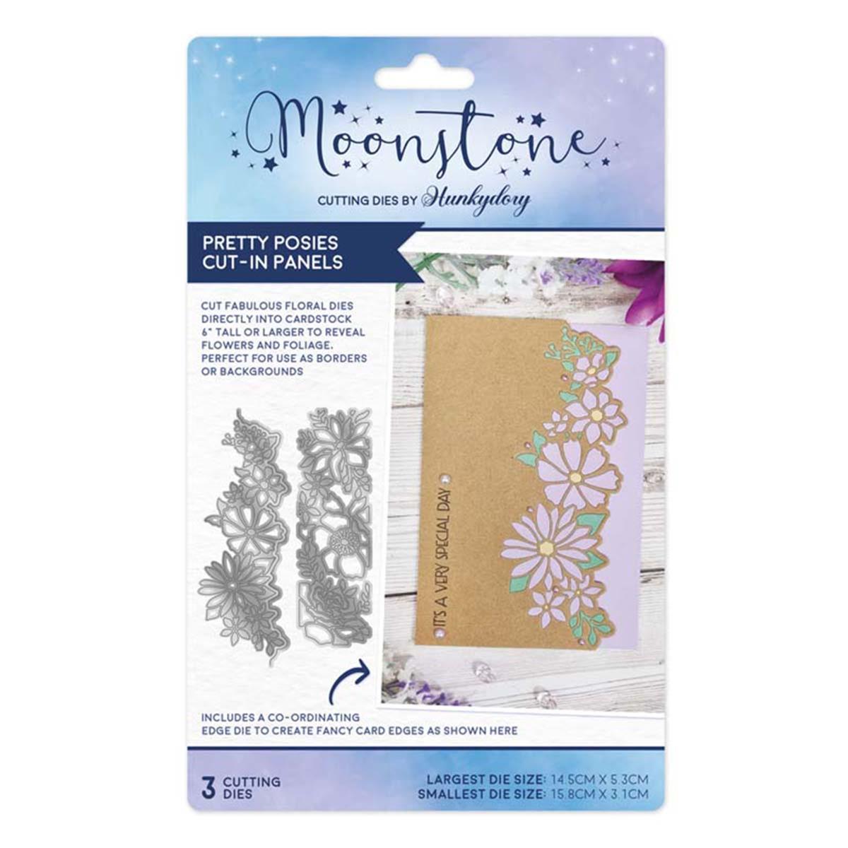 Moonstone Dies - Pretty Posies Cut-in Panels | HobbyMaker