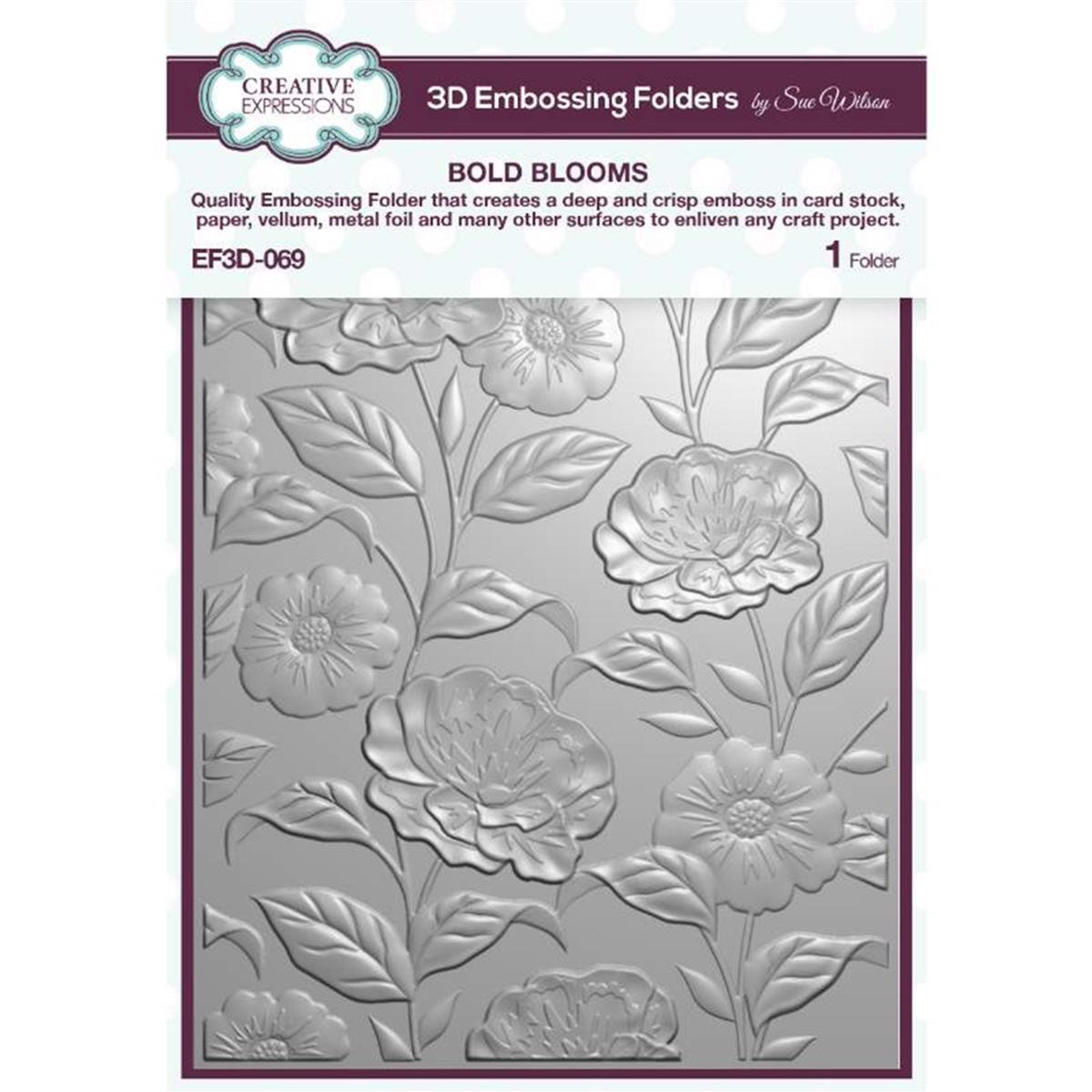 Creative Expressions Bold Blooms 5 in x 7 in 3D Embossing Folder ...