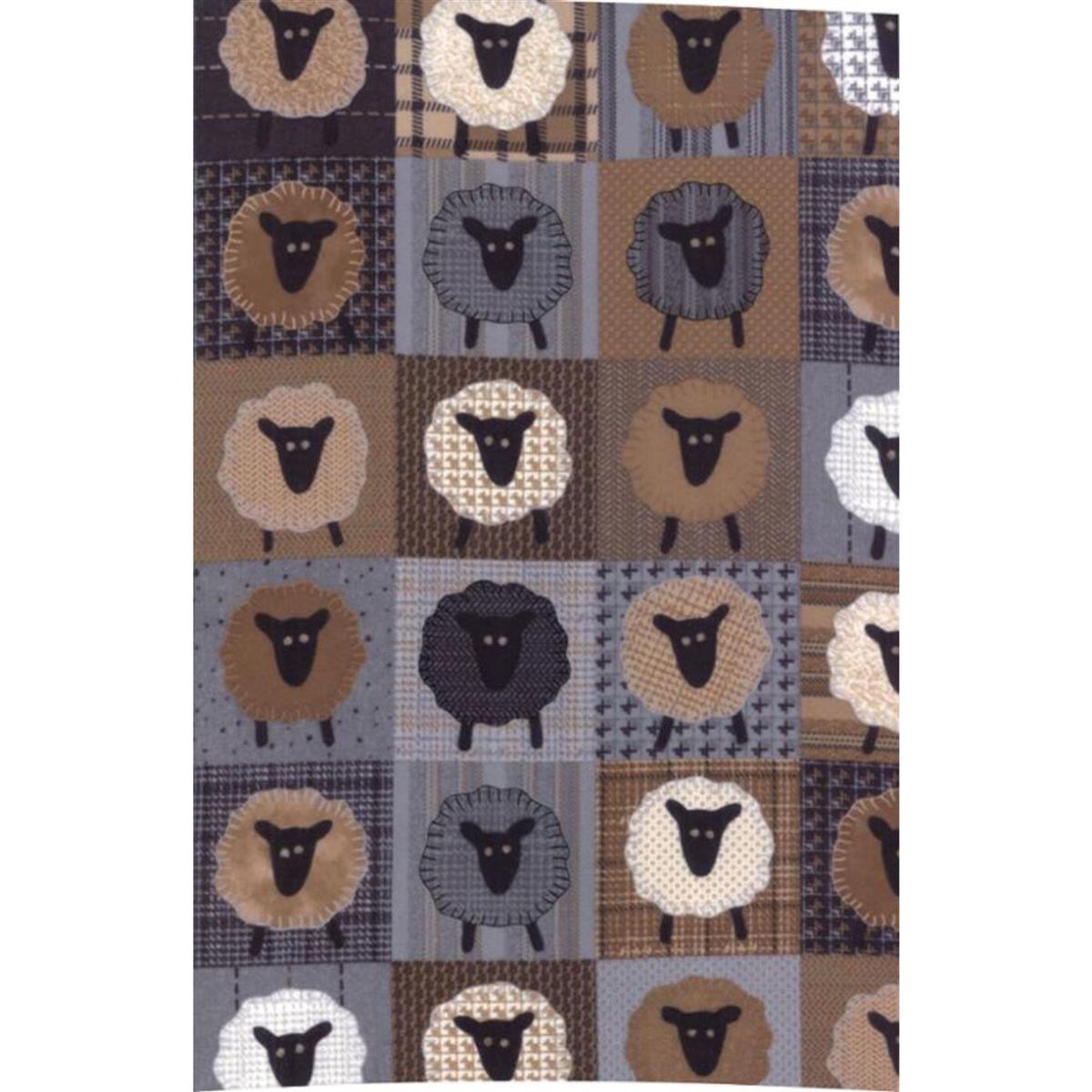 Moda Farmhouse Flannels III Wooly Sheep Multi Fabric 0.5m | SewingStreet
