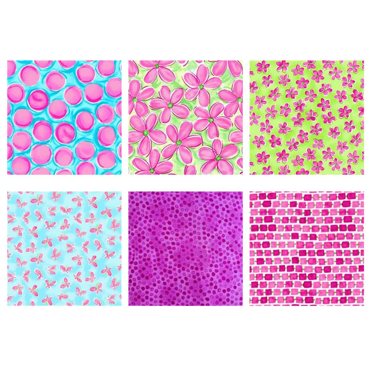 Whimsy Daisical Pink Fabric Bundle (3m) | SewingStreet