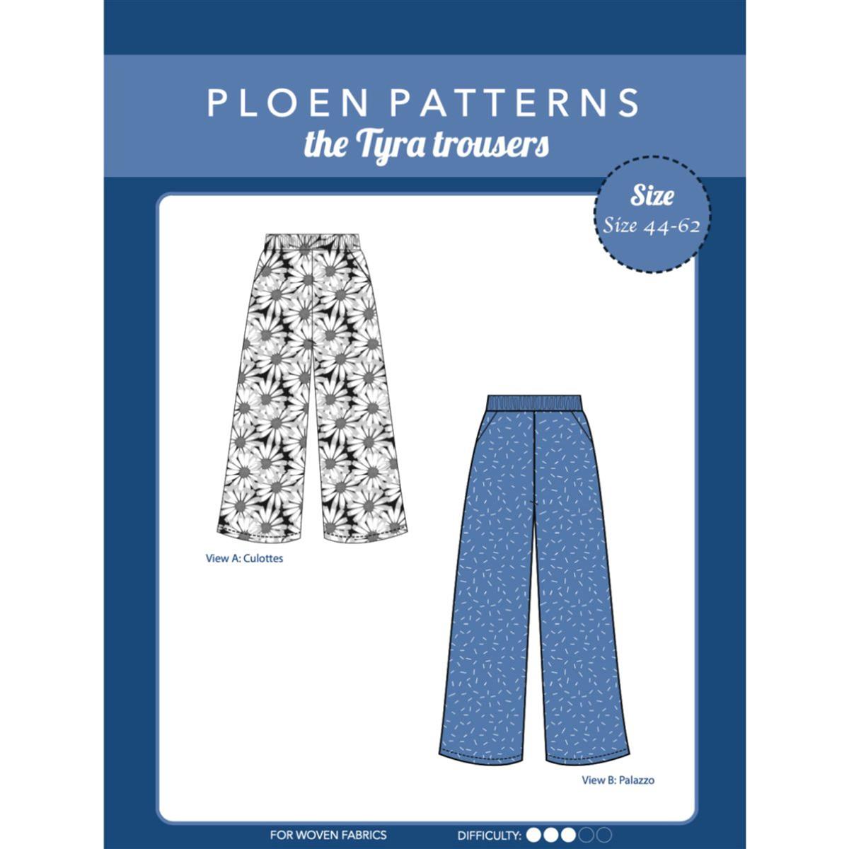 Tyra Trousers Pattern by Ploen Patterns (EU Sizes 44-62) | SewingStreet