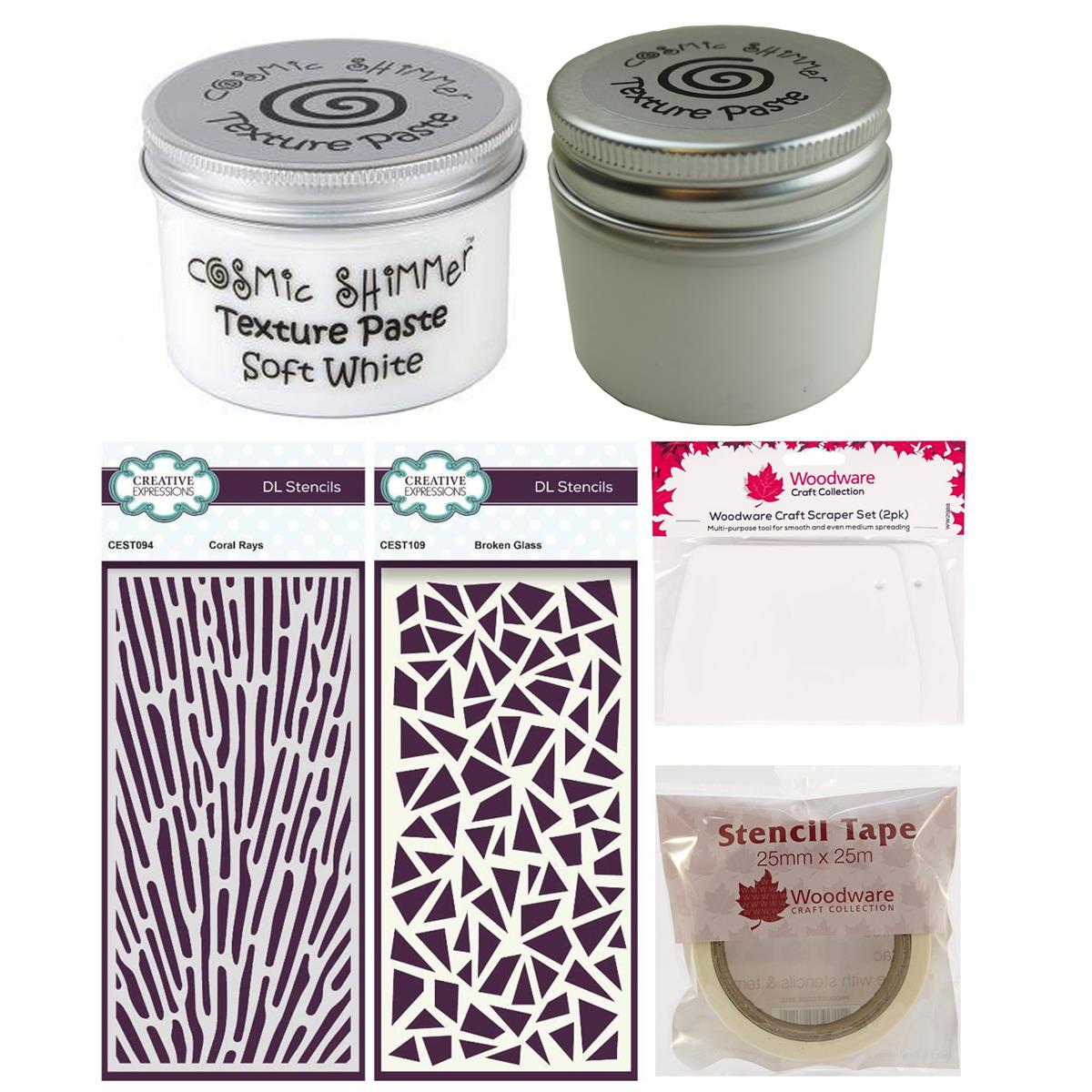 Cosmic Shimmer Texture Paste Essential Kit | HobbyMaker