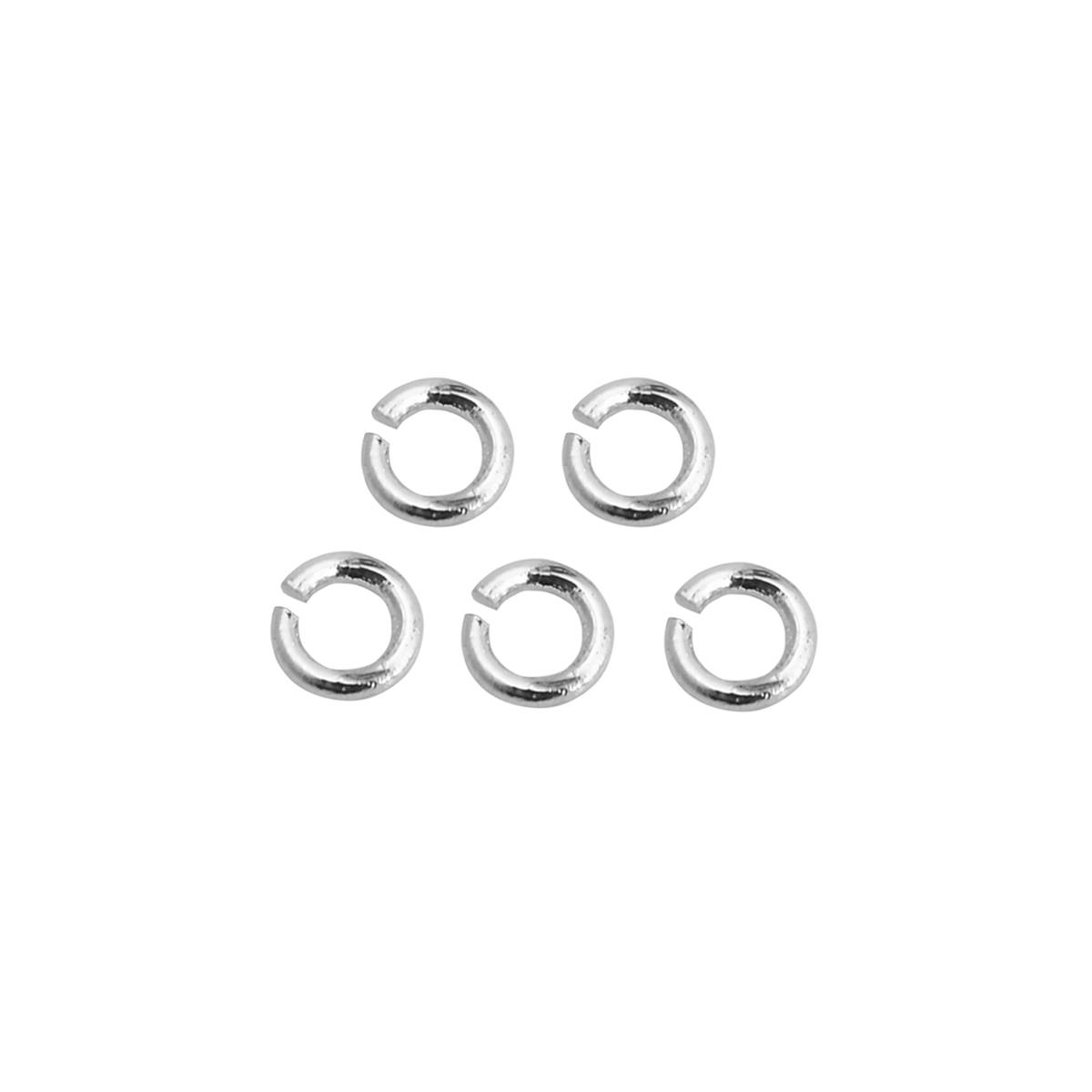 Silver Plated Base Metal Jump Rings, 3mm (5pcs) | JewelleryMaker
