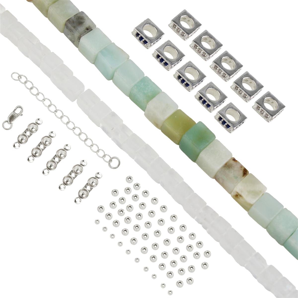 925 Sterling Silver Square Spacer Beads with Cubic Zirconia, Chinese ...