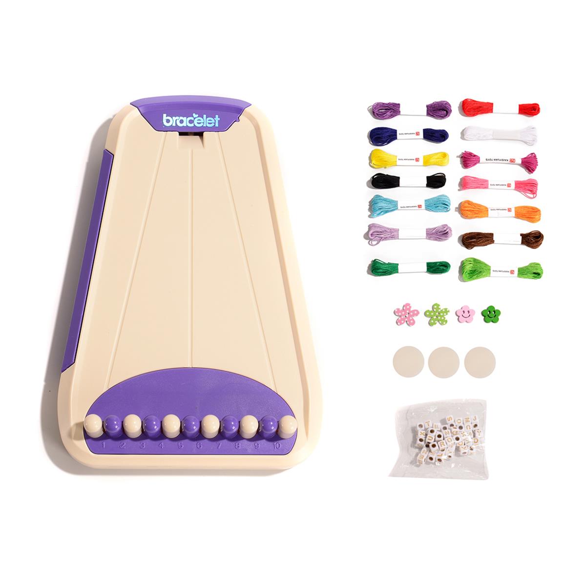 Friendship Bracelet Making Tool with 14 Colour Threads | JewelleryMaker