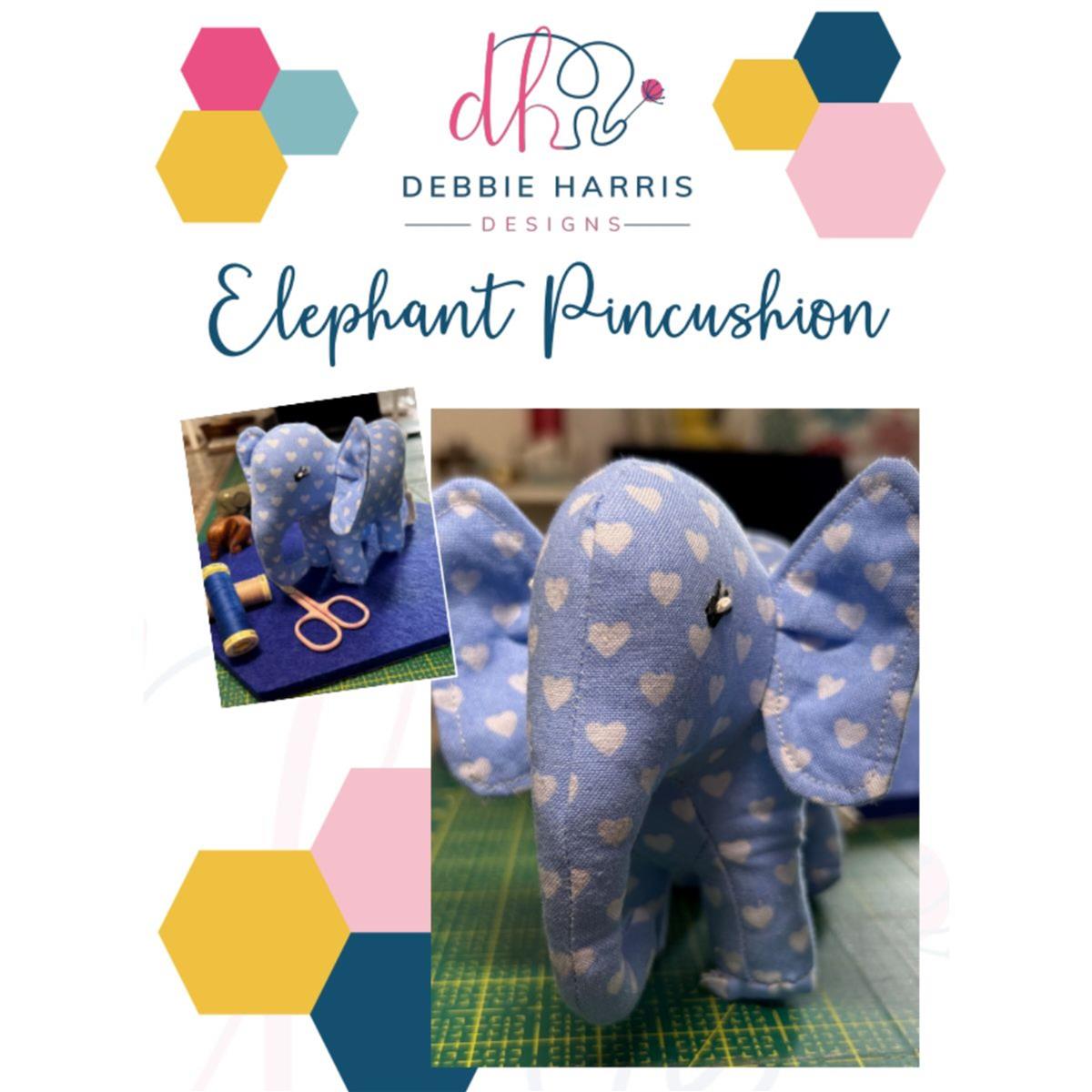 Debbie Harris Designs Elephant Pincushion Instructions | SewingStreet