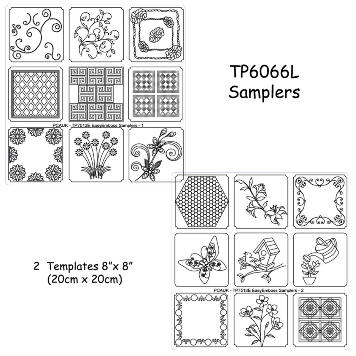ParchCraft Australia (UK) - Samplers - Template Set, 2 Large Templates ...