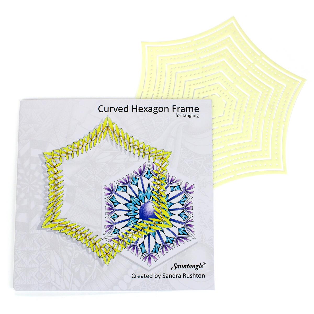 Santanngle - Curved Hexagon Frame Stencil | HobbyMaker