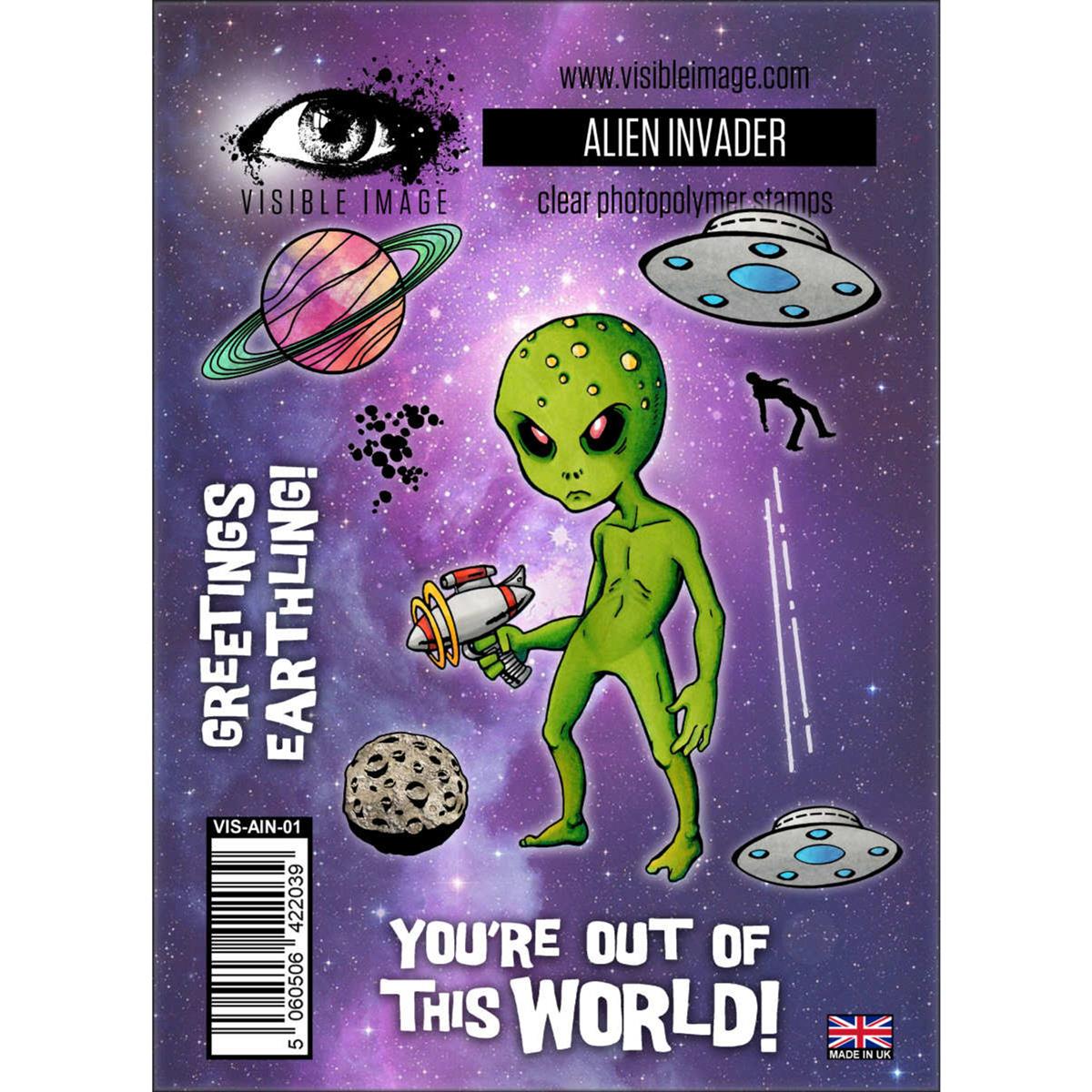 Visible Image Alien Invader Stamp Set | HobbyMaker