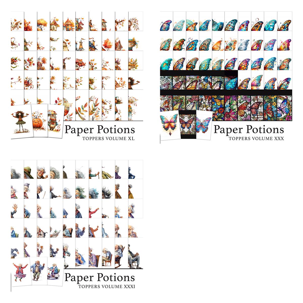 The Crafty Witches Paper Potions Toppers Medley Vol I includes Paper ...