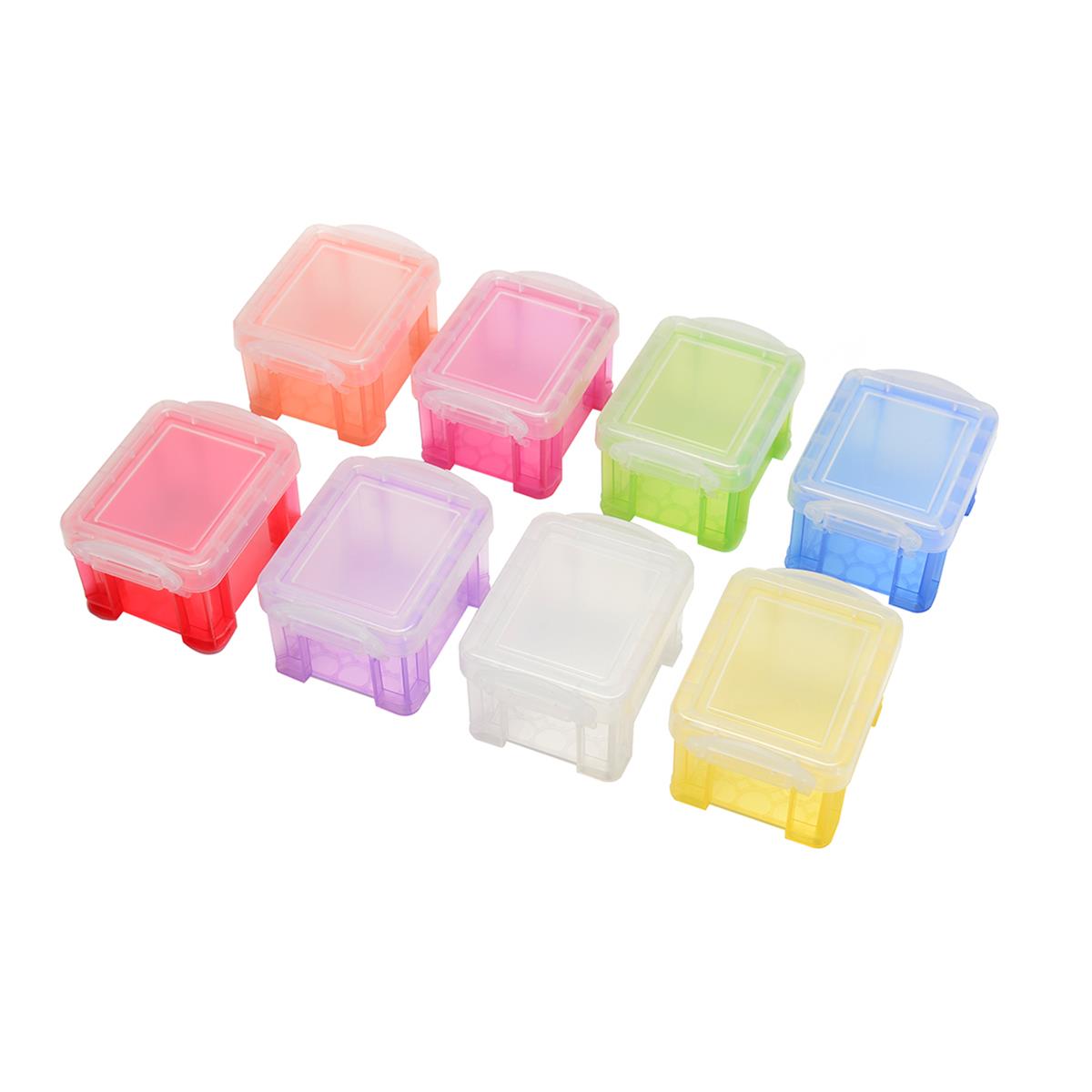 Multi-colour Plastic Storage, 8pcs (8 different colours) | JewelleryMaker